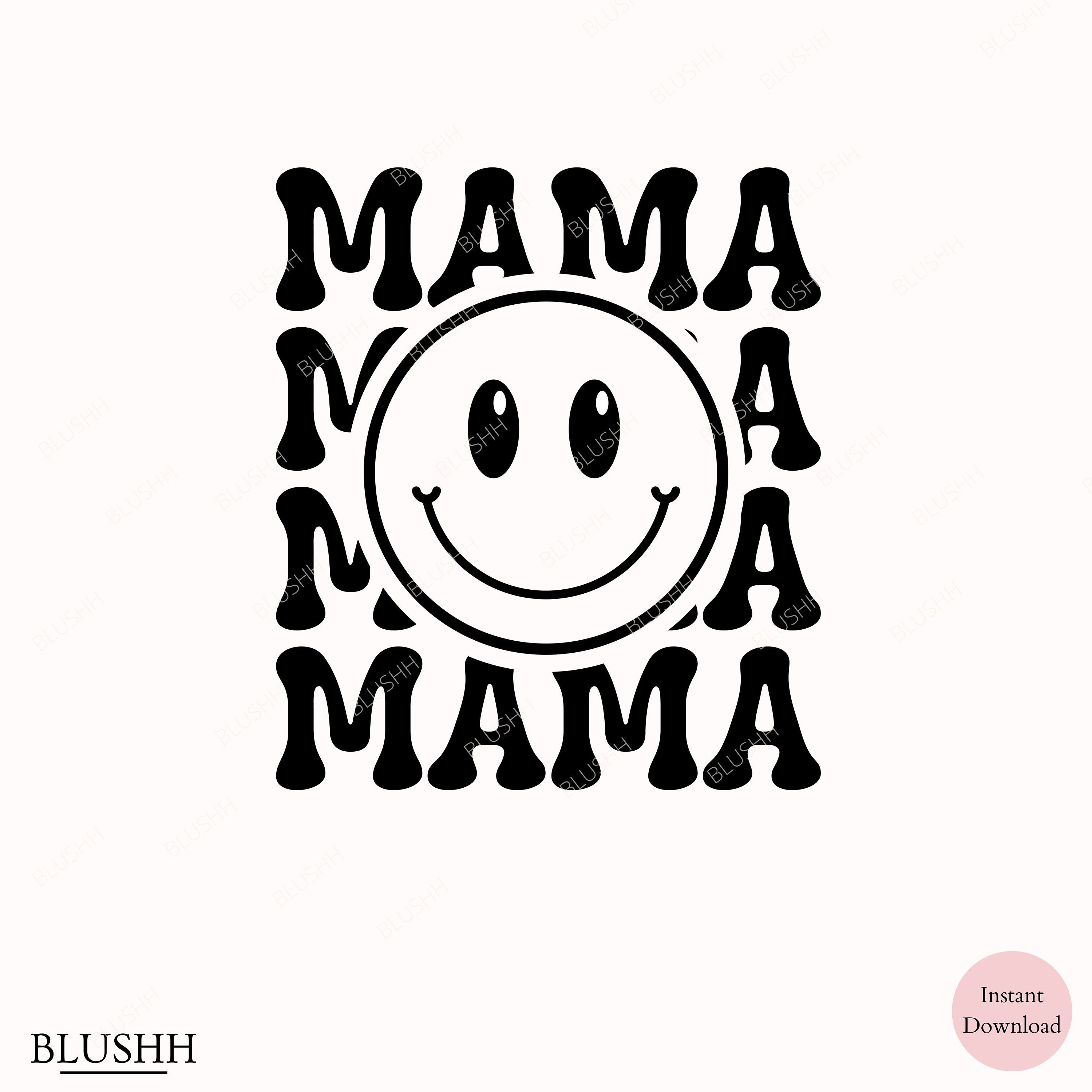 Mama Groovy Smiley Svg Mothers Day Png Retro Mama Svg Boho - Etsy