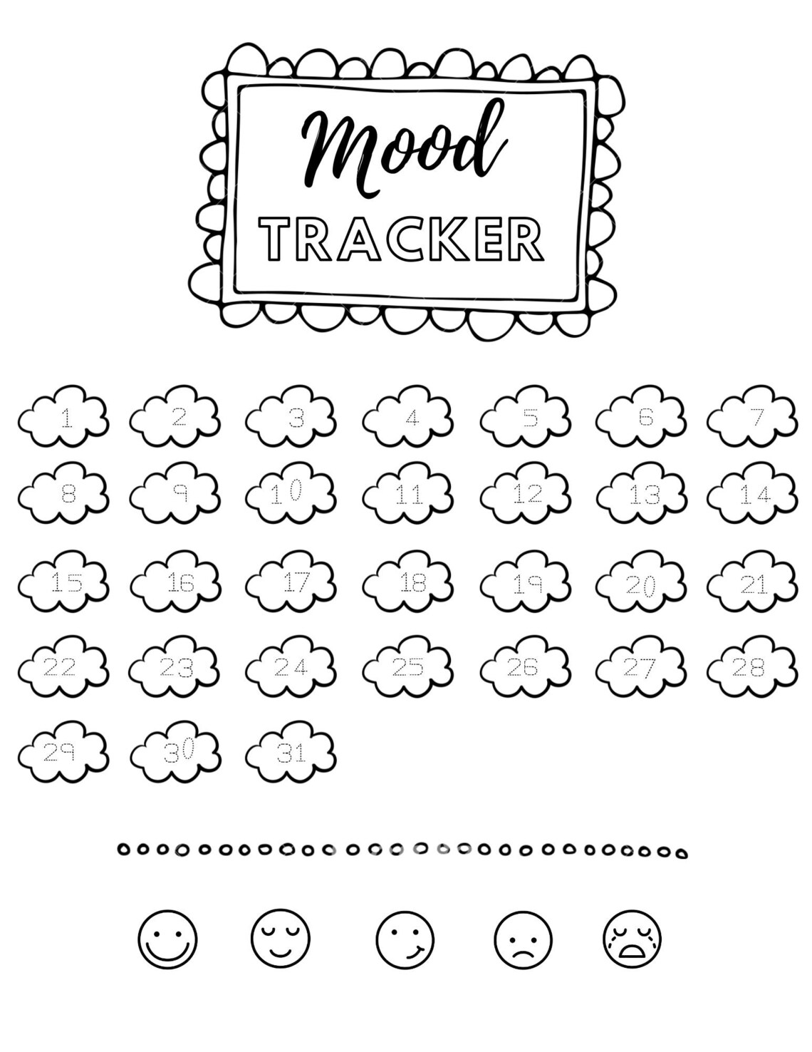 Personal Mood Tracker Printable | Etsy