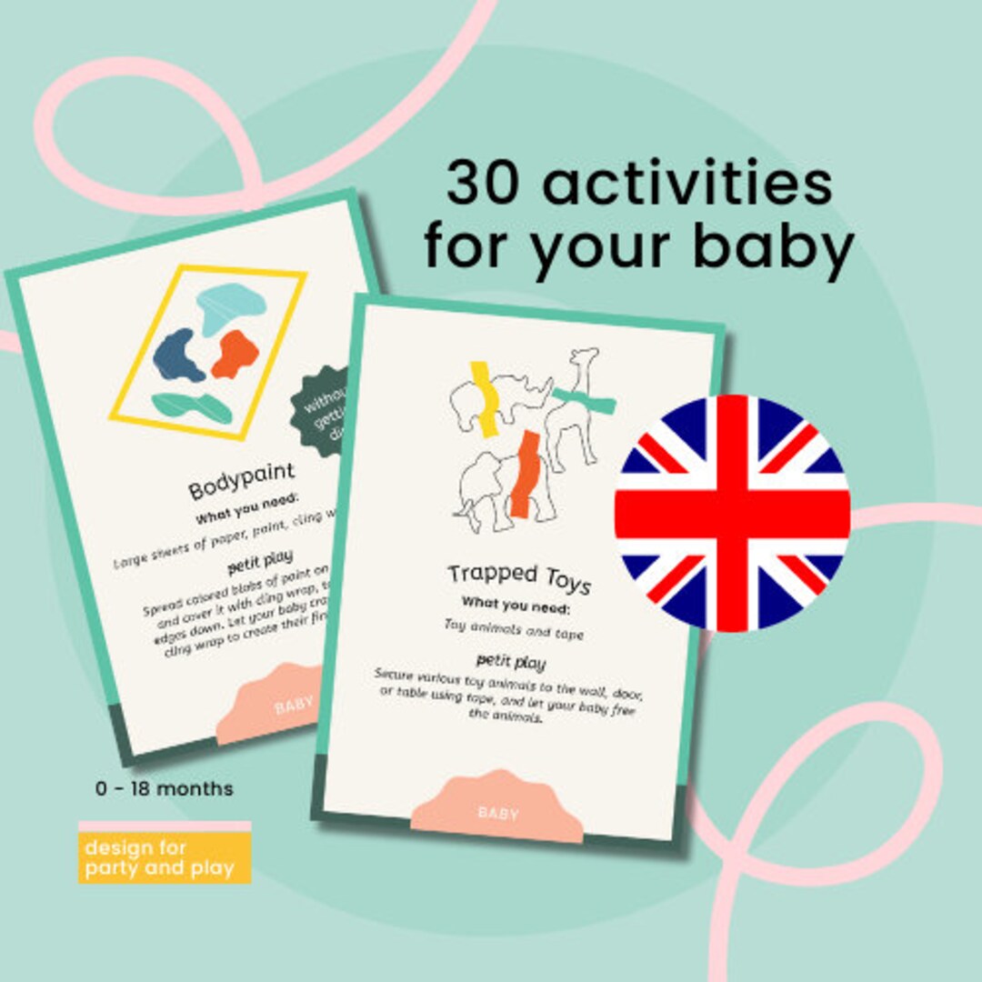 30 Activity Cards for Babies, Play at Home, Promote Development, Easy ...
