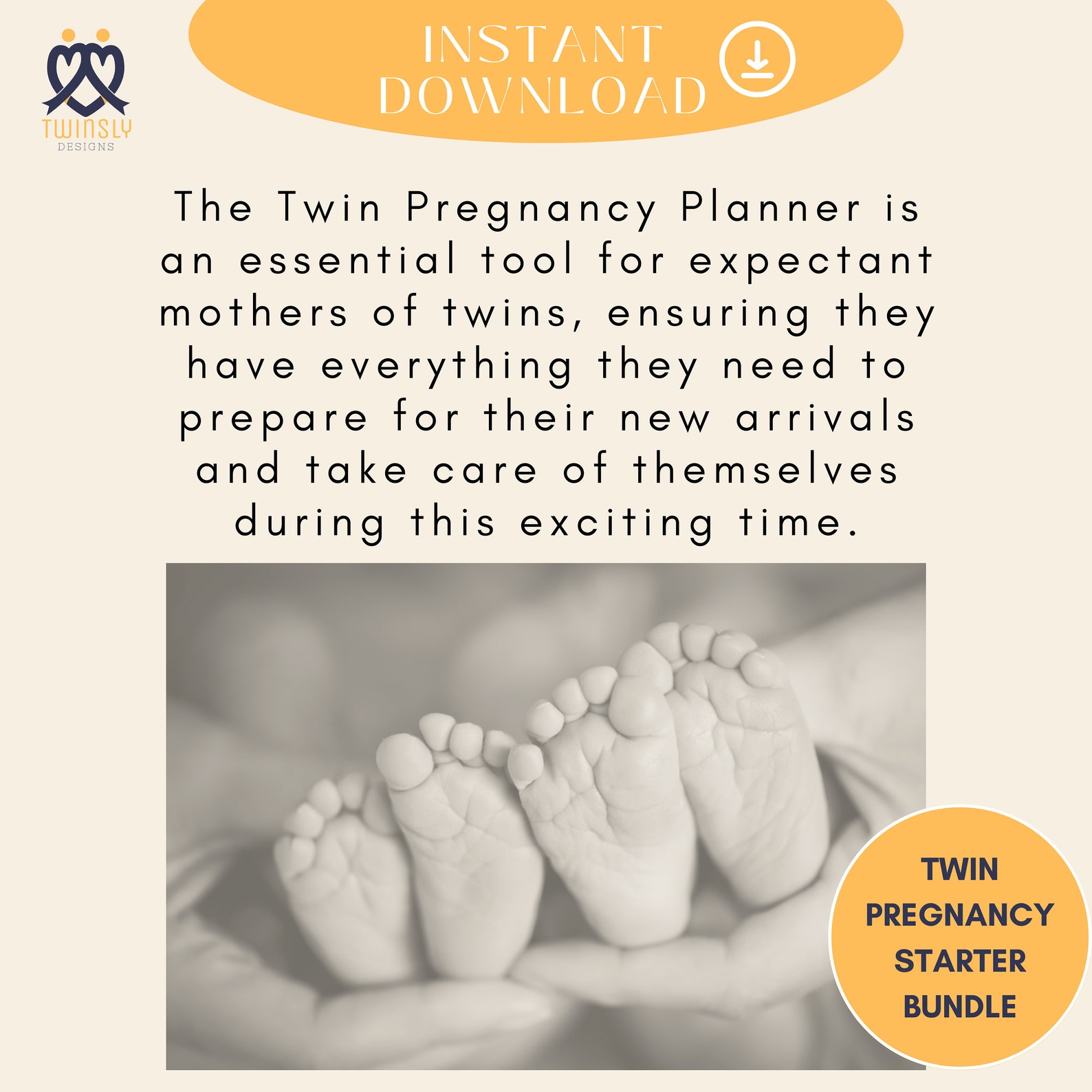 Twin Mom Pregnancy Planner Digital Twin Pregnant Worksheet - Etsy