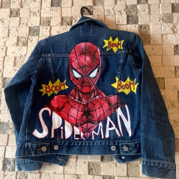 Spider Man Jean Jacket - Etsy