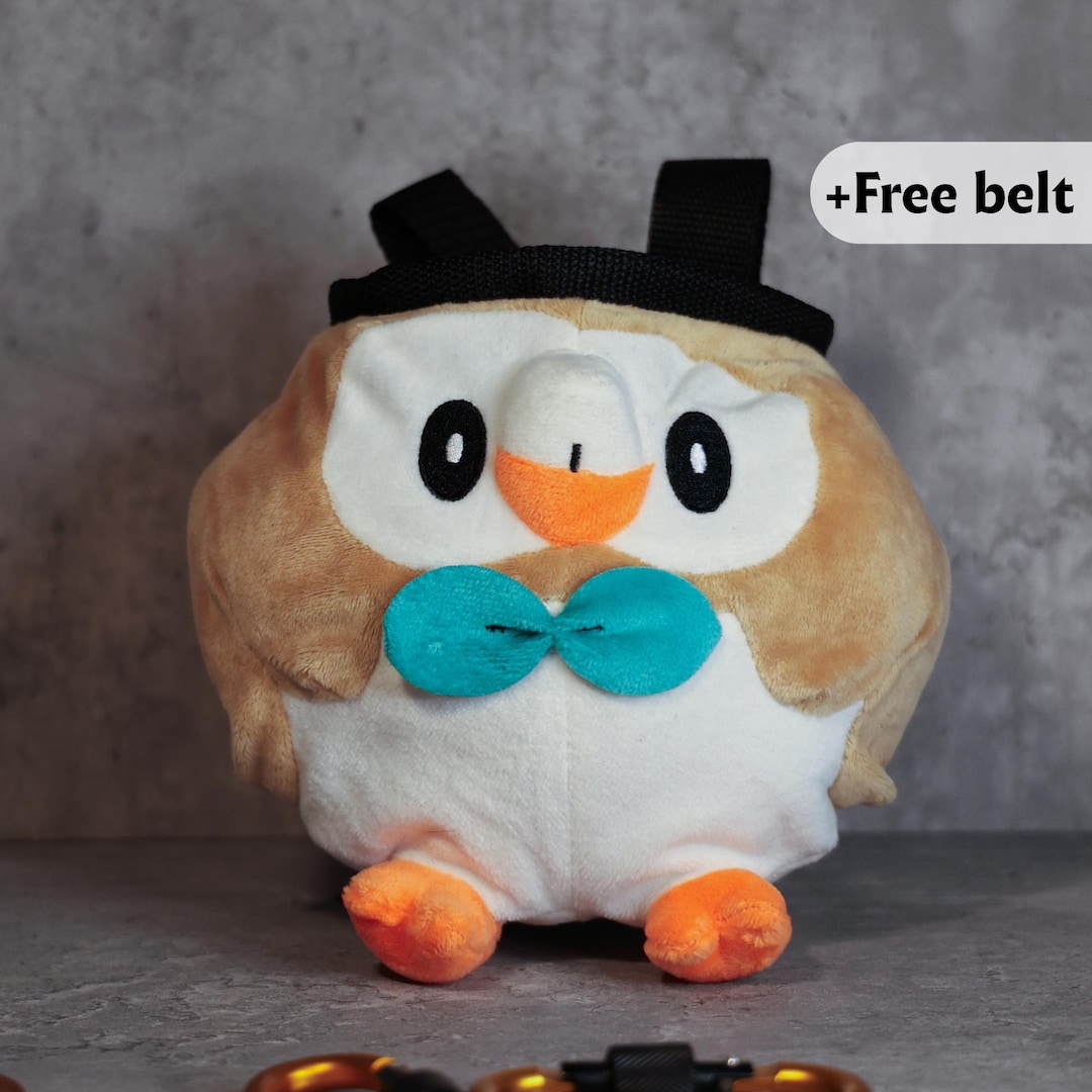 Rowlet Chalk Bag | Pokemon-inspired Plush Climbing Gear - Etsy