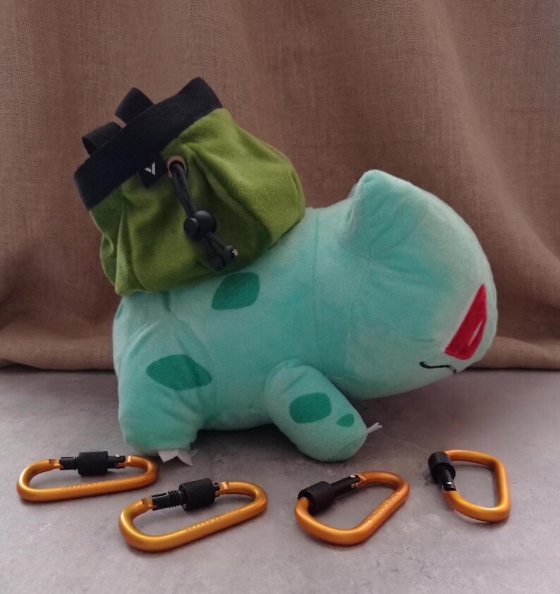 Bulbasaur Chalk Bag, Pokemon Plush Climbing Chalk Bag - Etsy