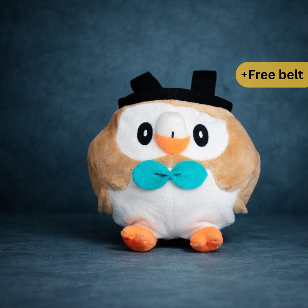 Rowlet Chalk Bag | Pokemon-inspired Plush Climbing Gear - Etsy