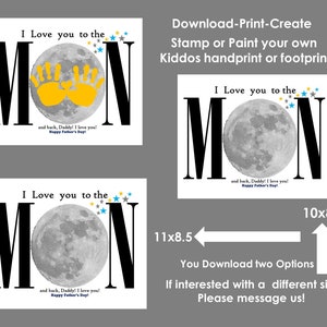 I Love You to the Moon and Back, Father's Day Gift for Dad, Moon and ...