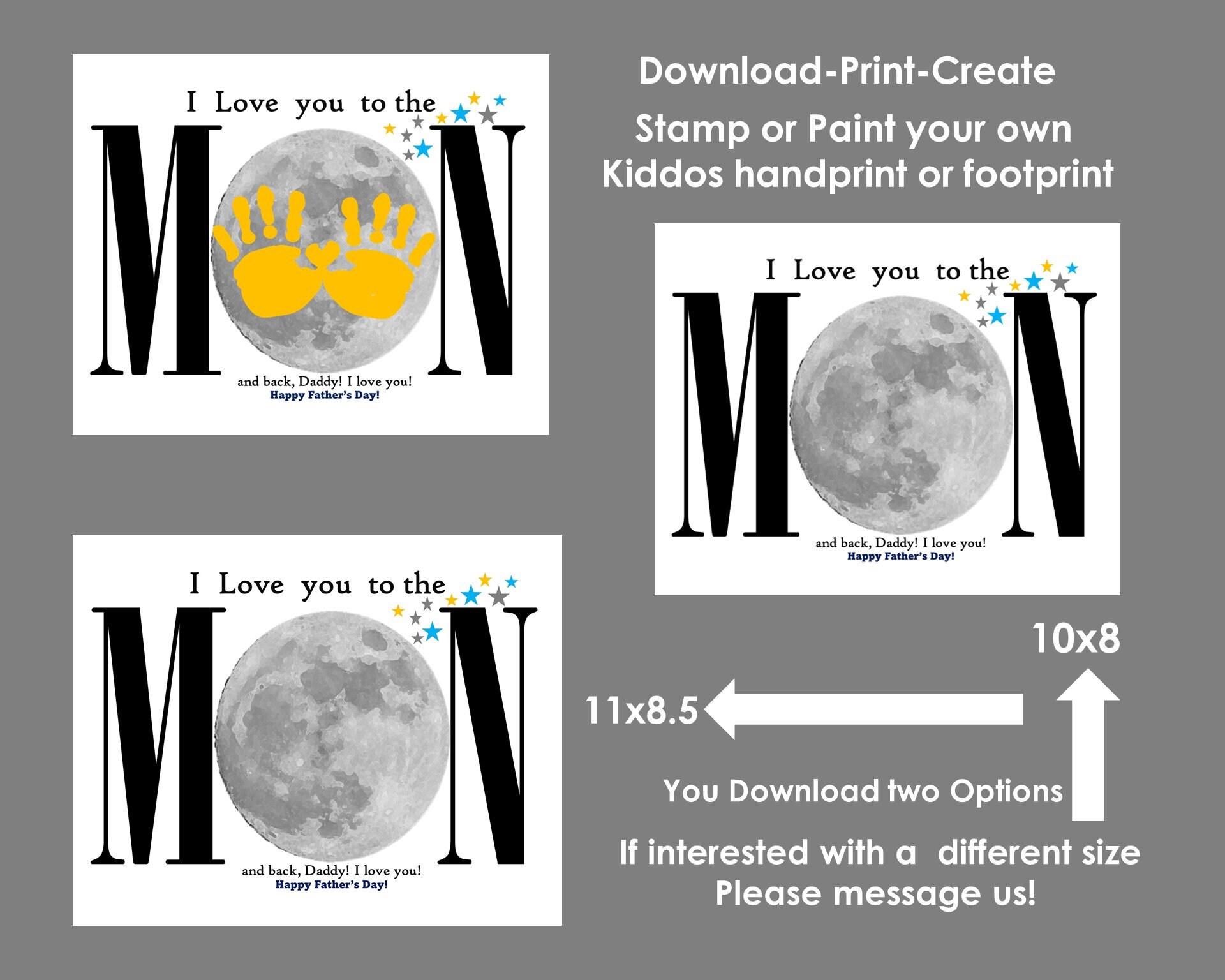I Love You to the Moon and Back, Father's Day Gift for Dad, Moon and ...