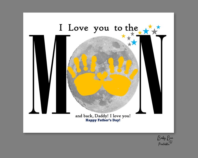 I Love You to the Moon and Back, Father's Day Gift for Dad, Moon and ...