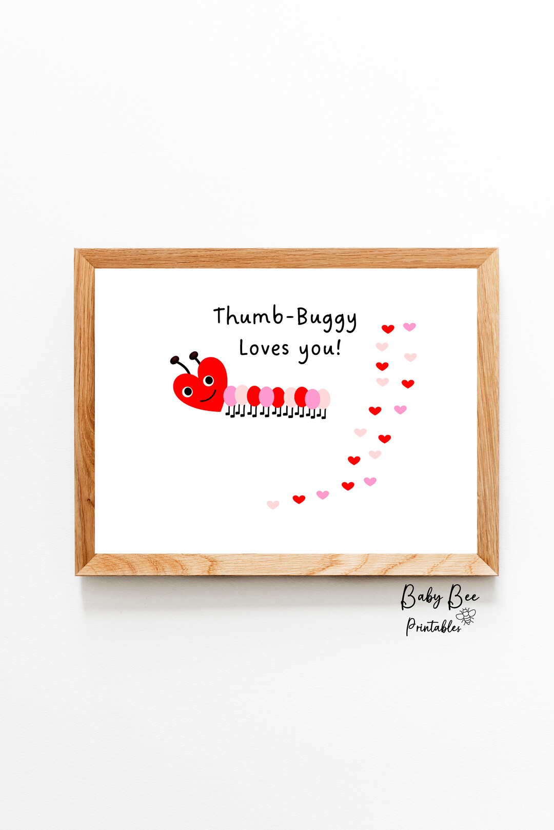 Valentine's Day Thumbprint Craft/ Thumb-buggy Fingerprint Handprint ...