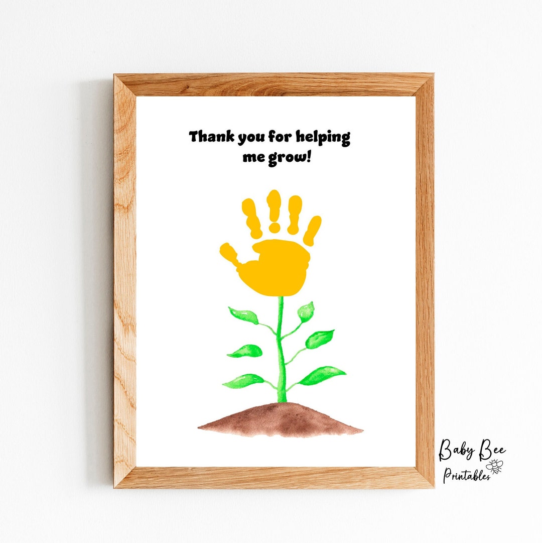 Helping Me Grow Handprint/preschool Craft/handprint Art Keepsake/flower ...