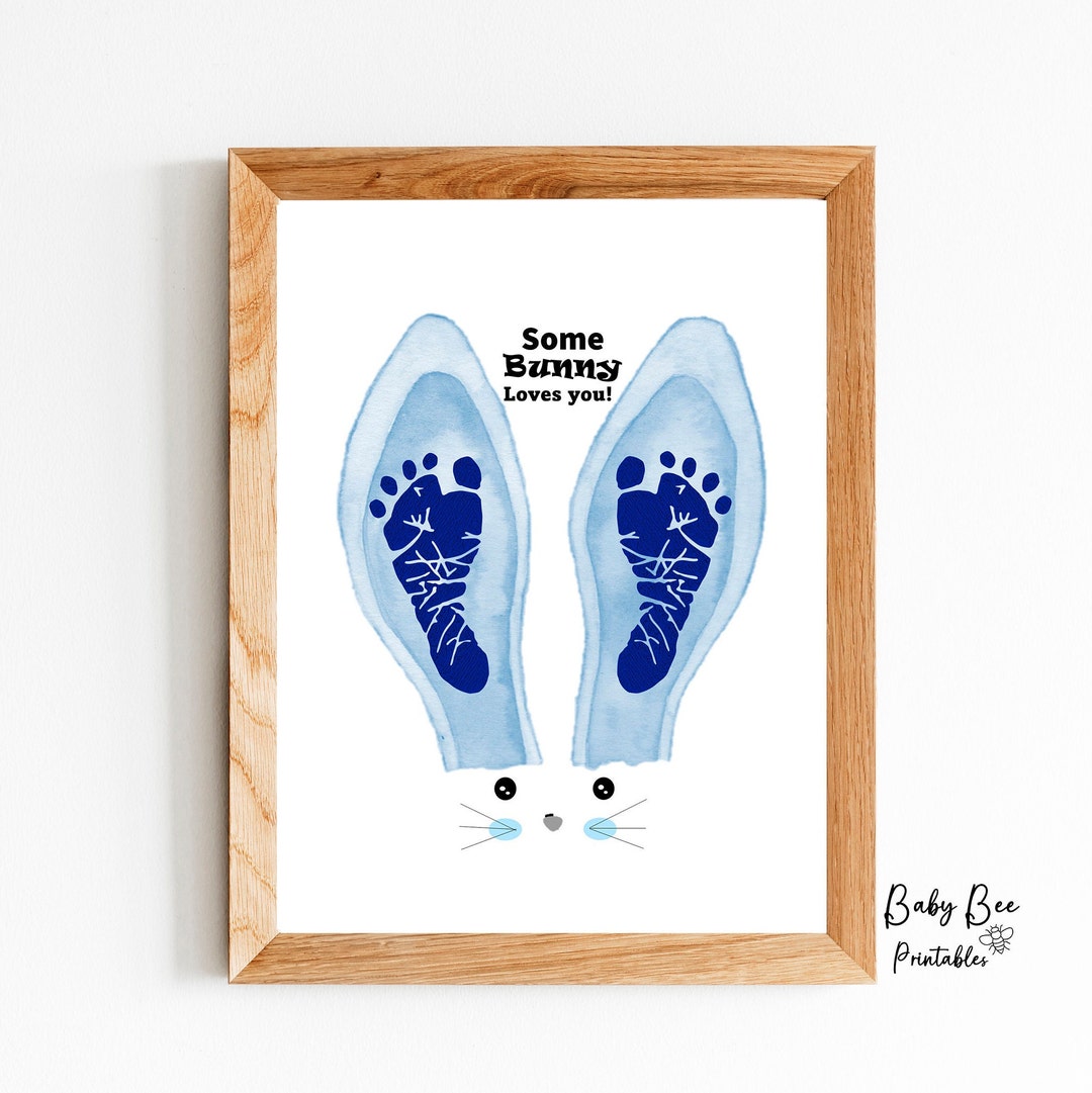 Bunny Footprint/ Bunny Ears/ Easter Bunny/ Footprint Art/ Some Bunny ...