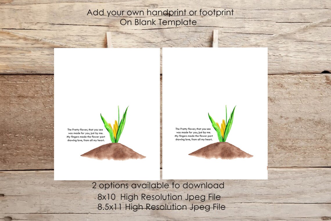 Handprint Art Craft/poem Handprint/baby Toddler Kid Craft Keepsake ...