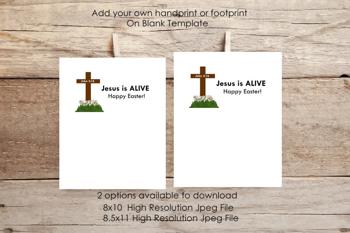 Jesus is Alive/ Easter Handprint Art Craft/ Happy Easter Keepsake ...