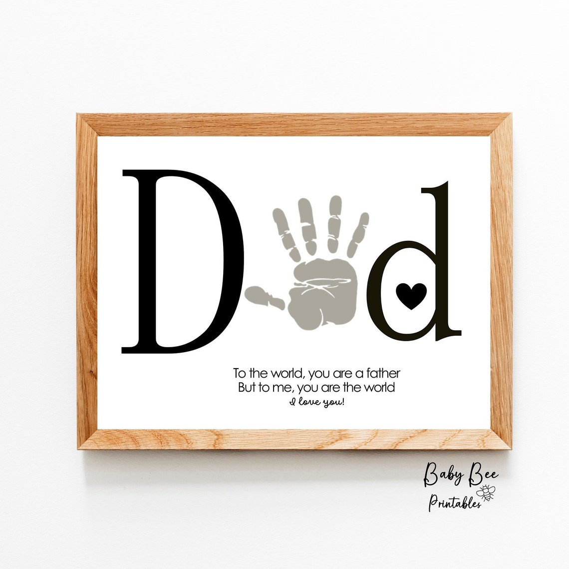 Dad Handprint Art Father's Day Gift for Dad Handprint - Etsy