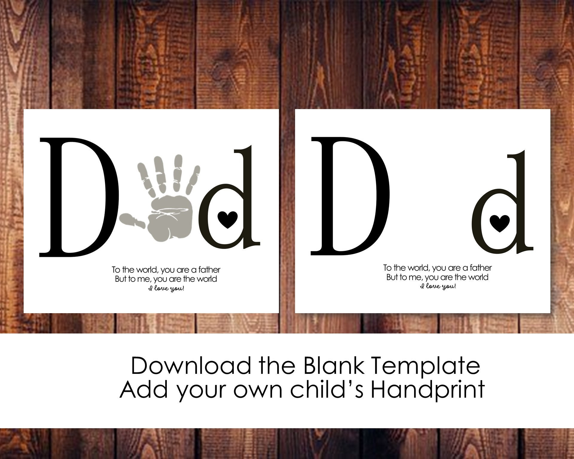 Dad Handprint Art Father's Day Gift for Dad Handprint - Etsy
