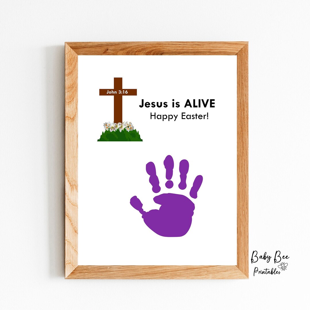 Jesus is Alive/ Easter Handprint Art Craft/ Happy Easter Keepsake ...
