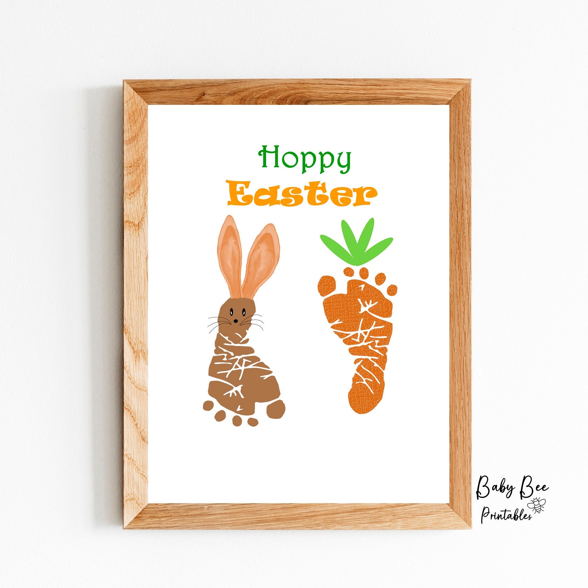 Hoppy Happy Easter/ Footprint Handprint Art Craft / Foot Feet / Kids ...
