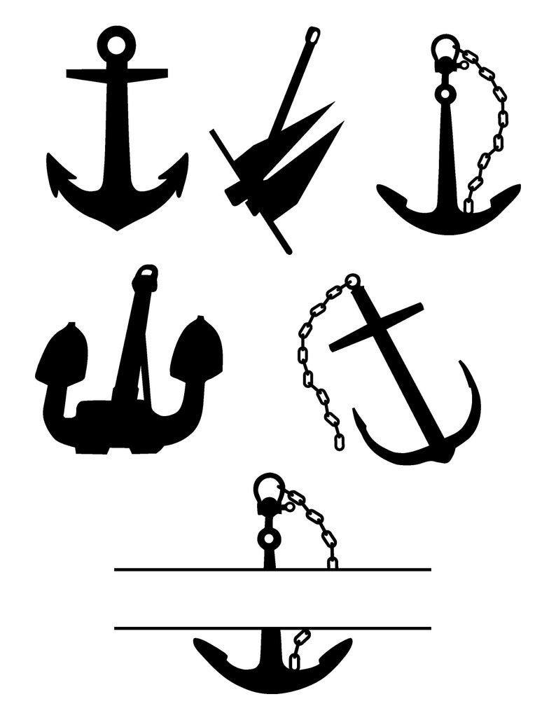 Anchor SVG | Anchor PNG | Anchor Art | Anchor Monogram | Nautical SVG ...