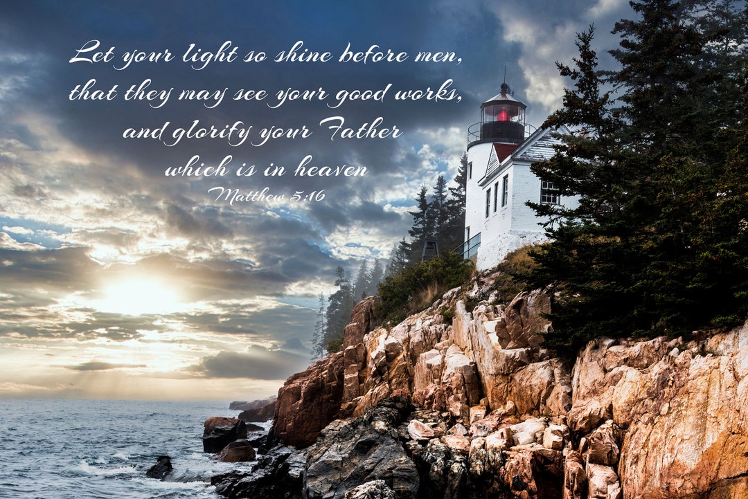 Printable Wall Art | Lighthouse Print | Inspirational Wall Art ...