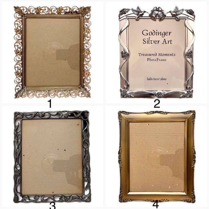 8x10 Vintage Gallery Wall Frames Ornate Metal Frames for Sale Assorted Ornate Frames Metallic ...
