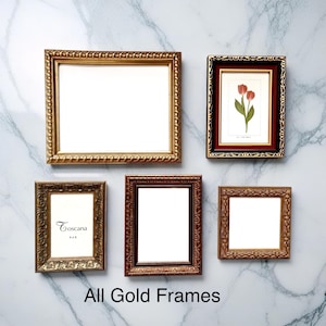 Vintage Ornate Gallery Wall Frames: Assorted Gold Frames Set - Etsy