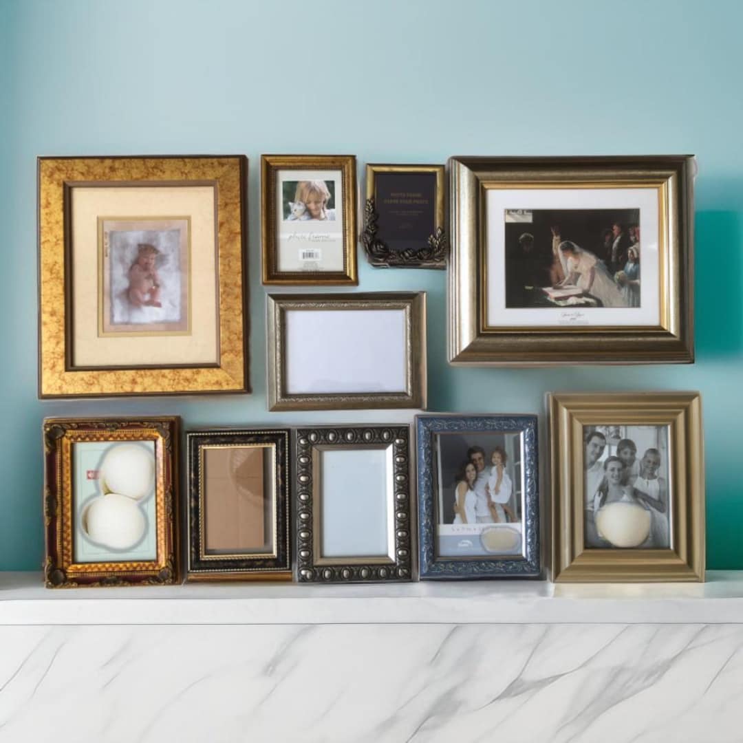Vintage Gallery Wall Frames Set: Assorted Ornate Metal Frames, Framed ...