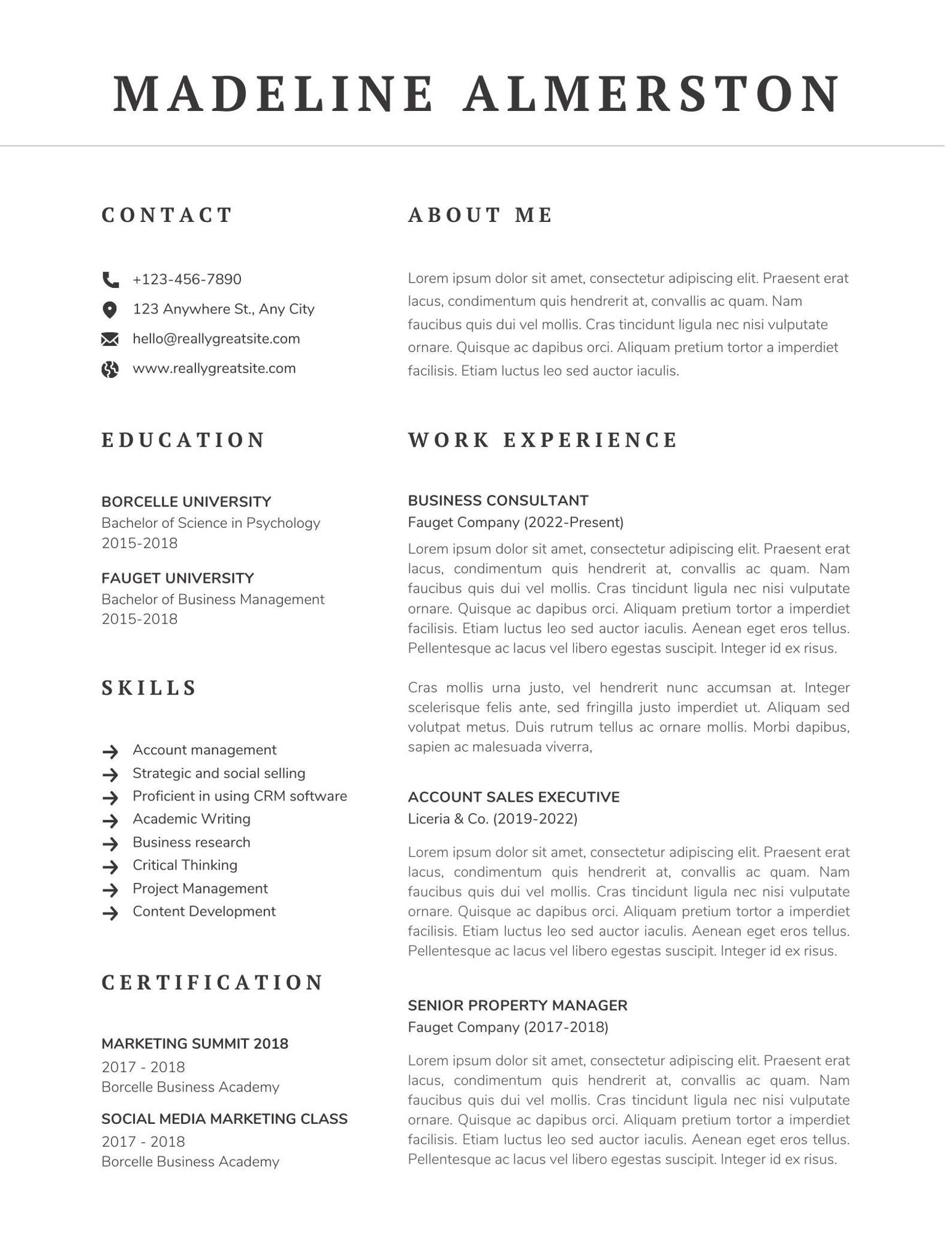 Professional Resume Template - Etsy