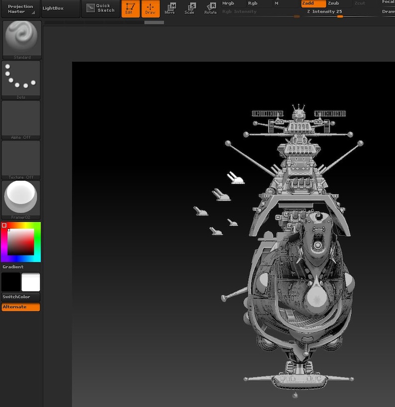 Starblazers Argo Spaceship 3d Model - Etsy
