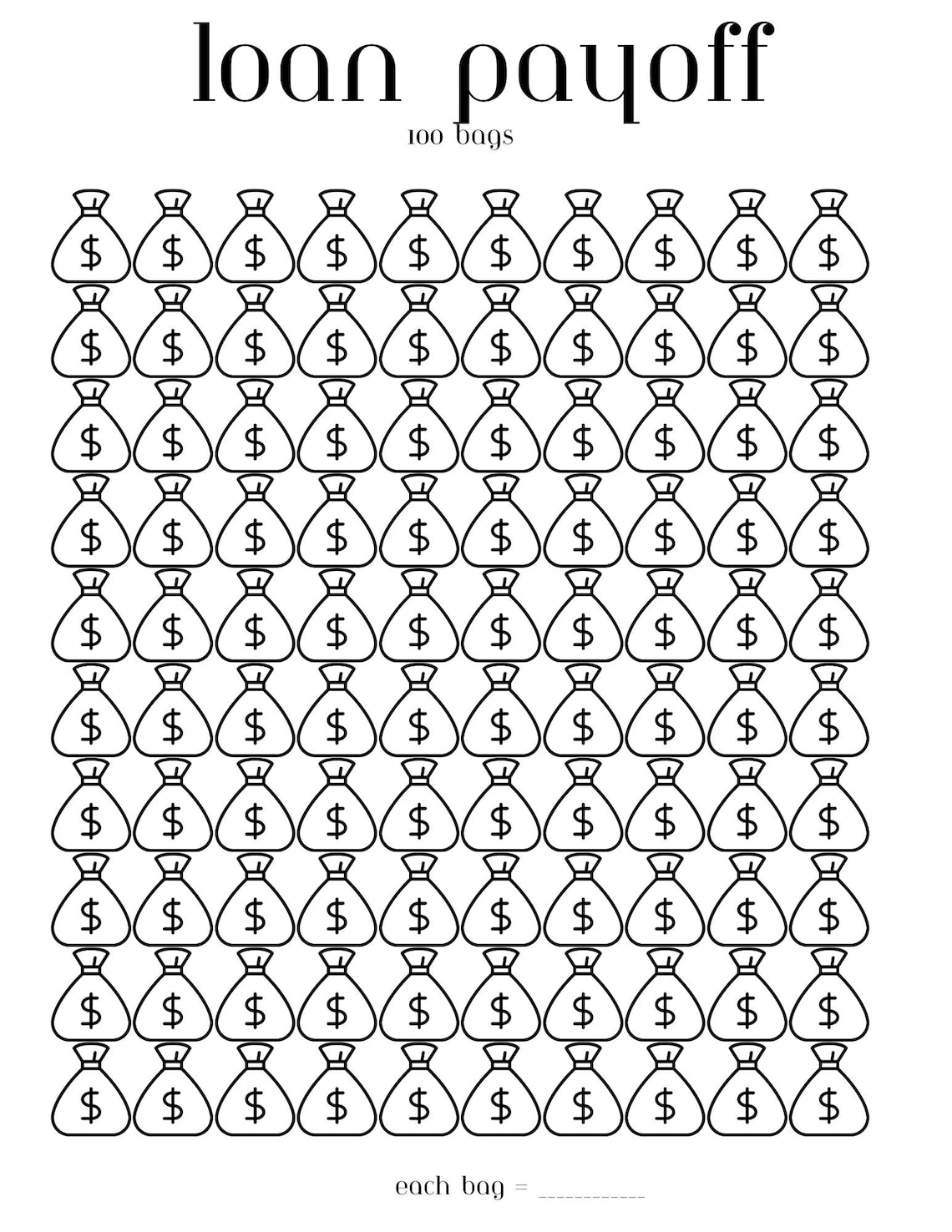 Loan Payoff Tracker Printable Financial Planner - Etsy