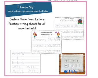 All About Me Preschool Curriculum / Name Writing Preschool Box ...