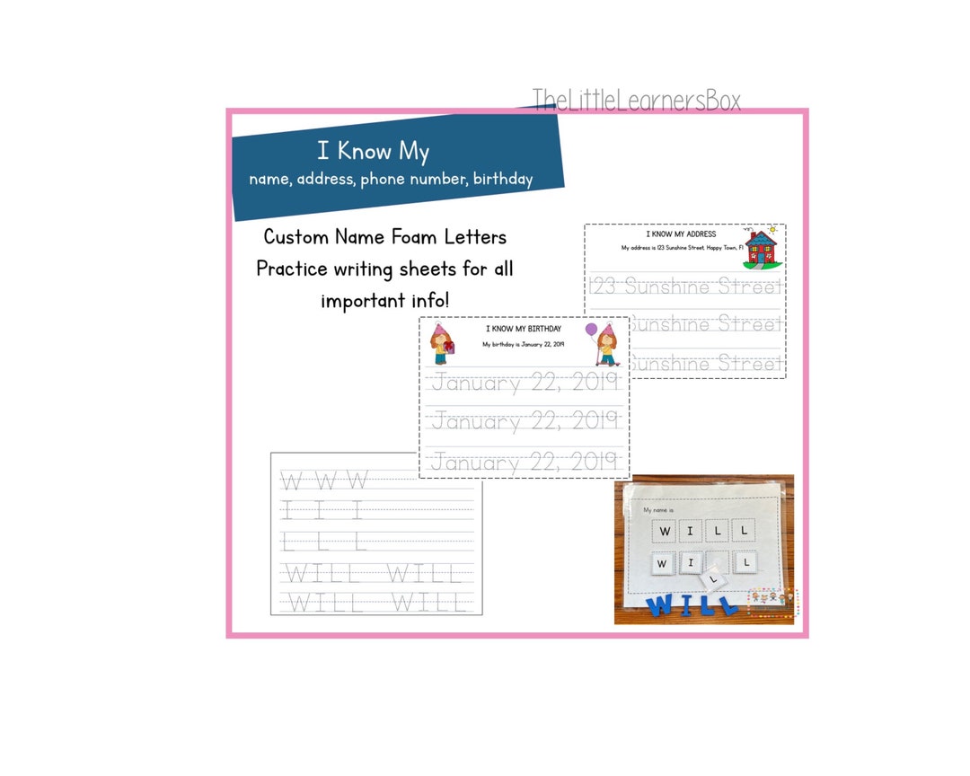 All About Me Preschool Curriculum / Name Writing Preschool Box ...