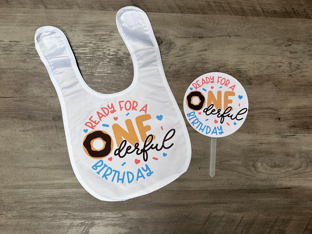 One Derful Birthday Bib and Cake Topper Set - Etsy