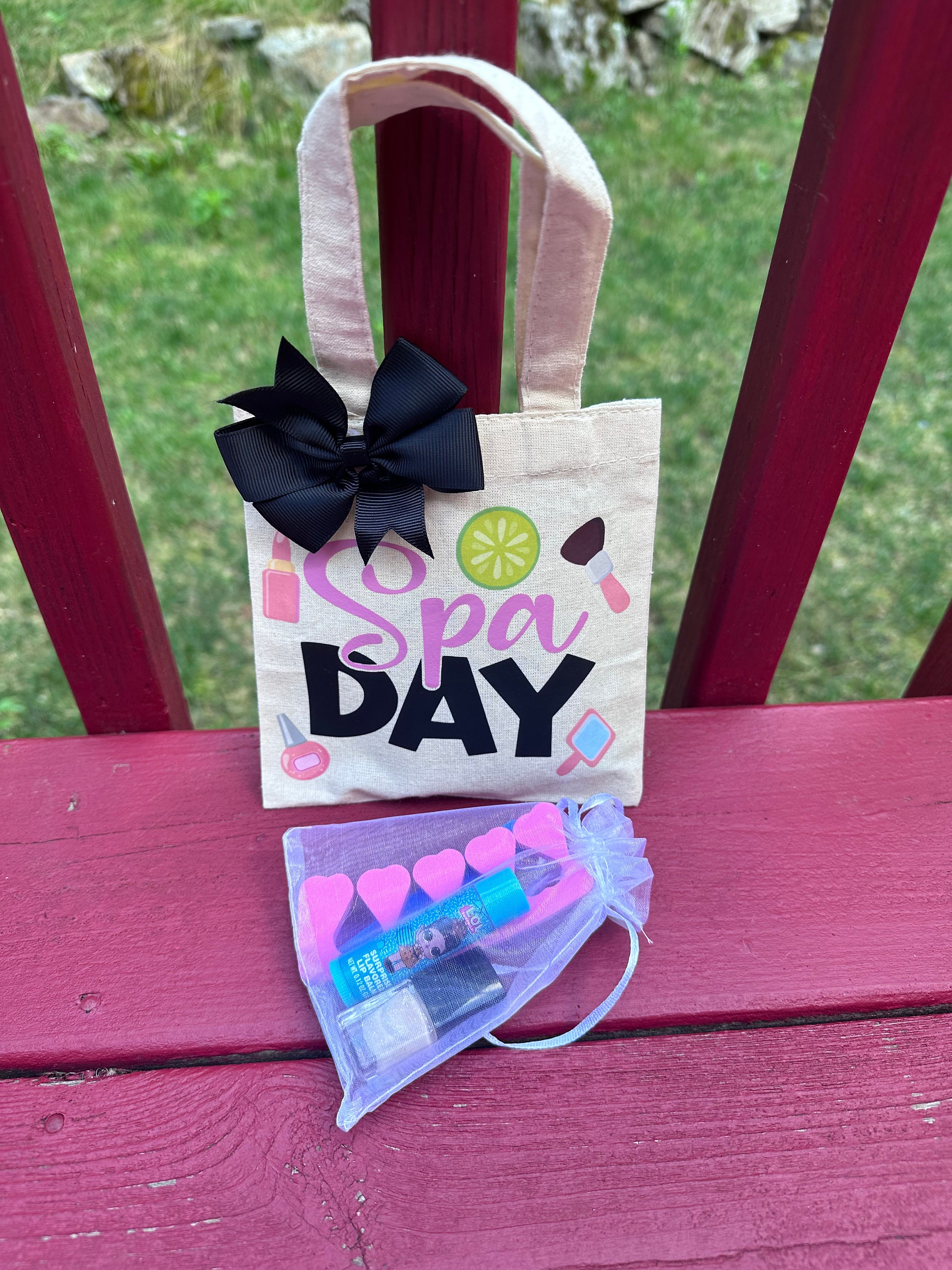 Spa Party Favor Bags With Nail Kit /kids Spa Party Favors/ Spa Birthday ...