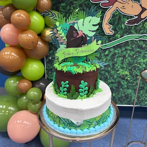 Baby Tarzan Jungle Shower Cake Topper, Card Stock Paper Decoration - Etsy
