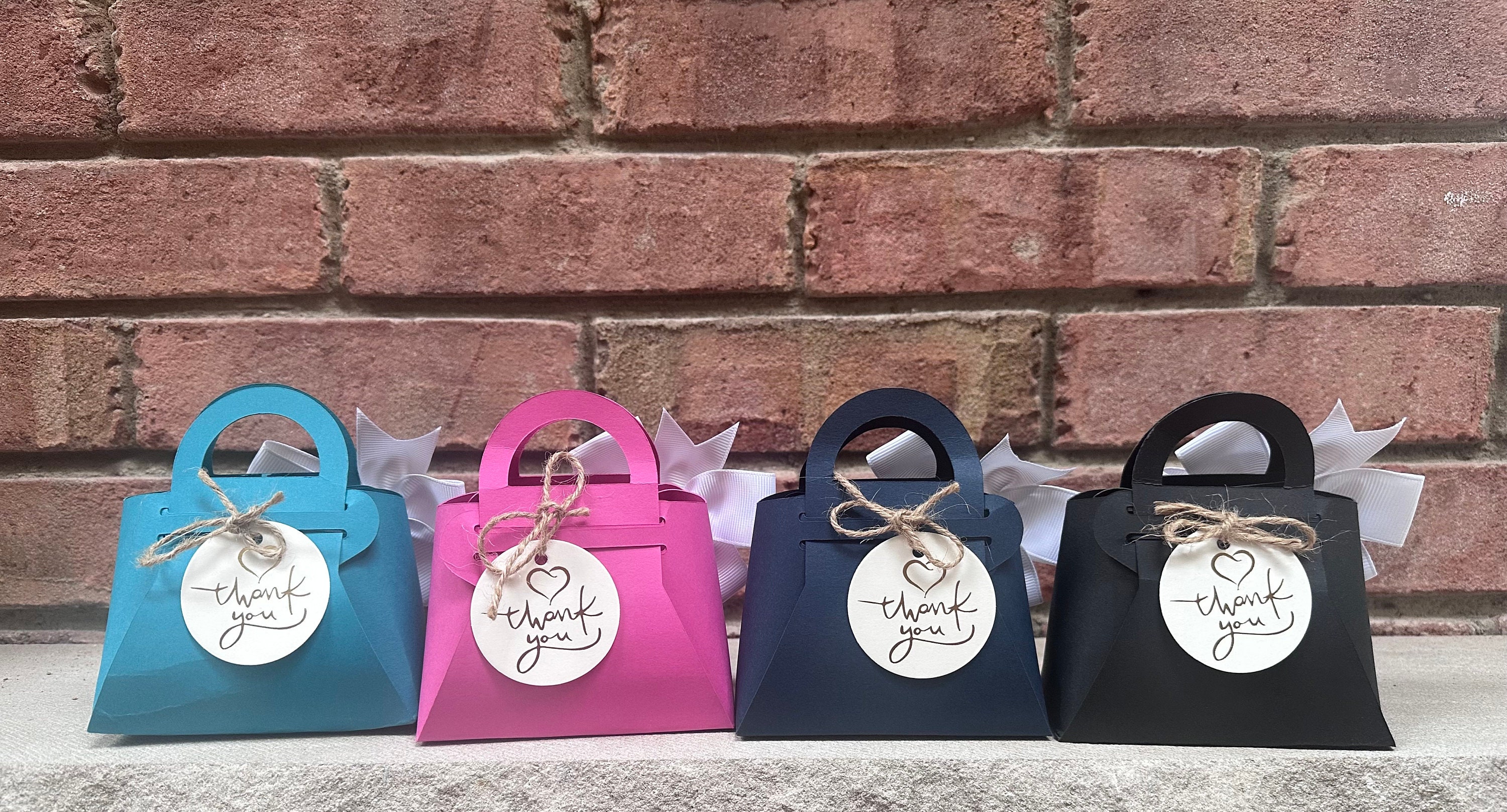 Purse Shaped Paper Bag/ Purse Favor Boxes/ Purses Favors/ Paper Purse ...