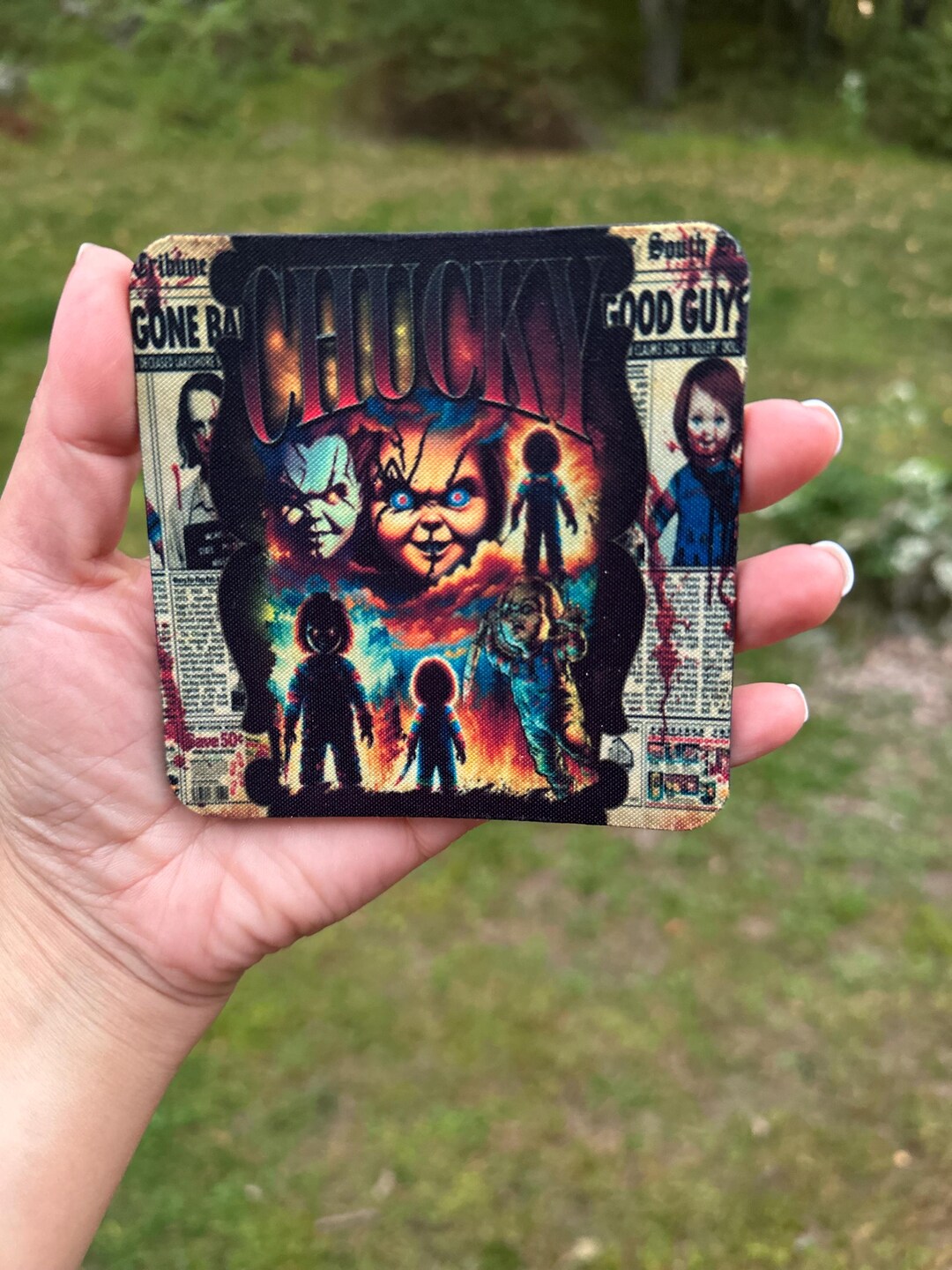 Creepy Chucky Coasters: Horror Movie Halloween Decor - Etsy