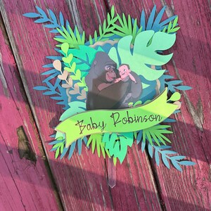 Baby Tarzan Cake Topper, Tarzan Baby Shower Cake Topper, Jungle Baby ...