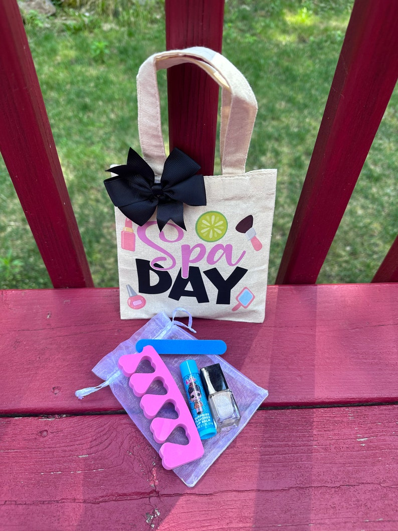 Spa Party Favor Bags With Nail Kit /kids Spa Party Favors/ Spa Birthday ...