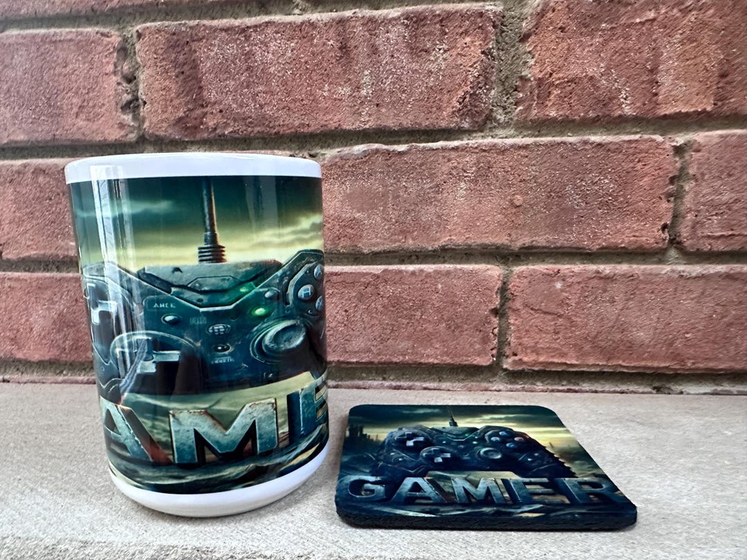 Gamer Mug, Gamer Coffee Mug With Matching Coaster, Video Game Mug ...