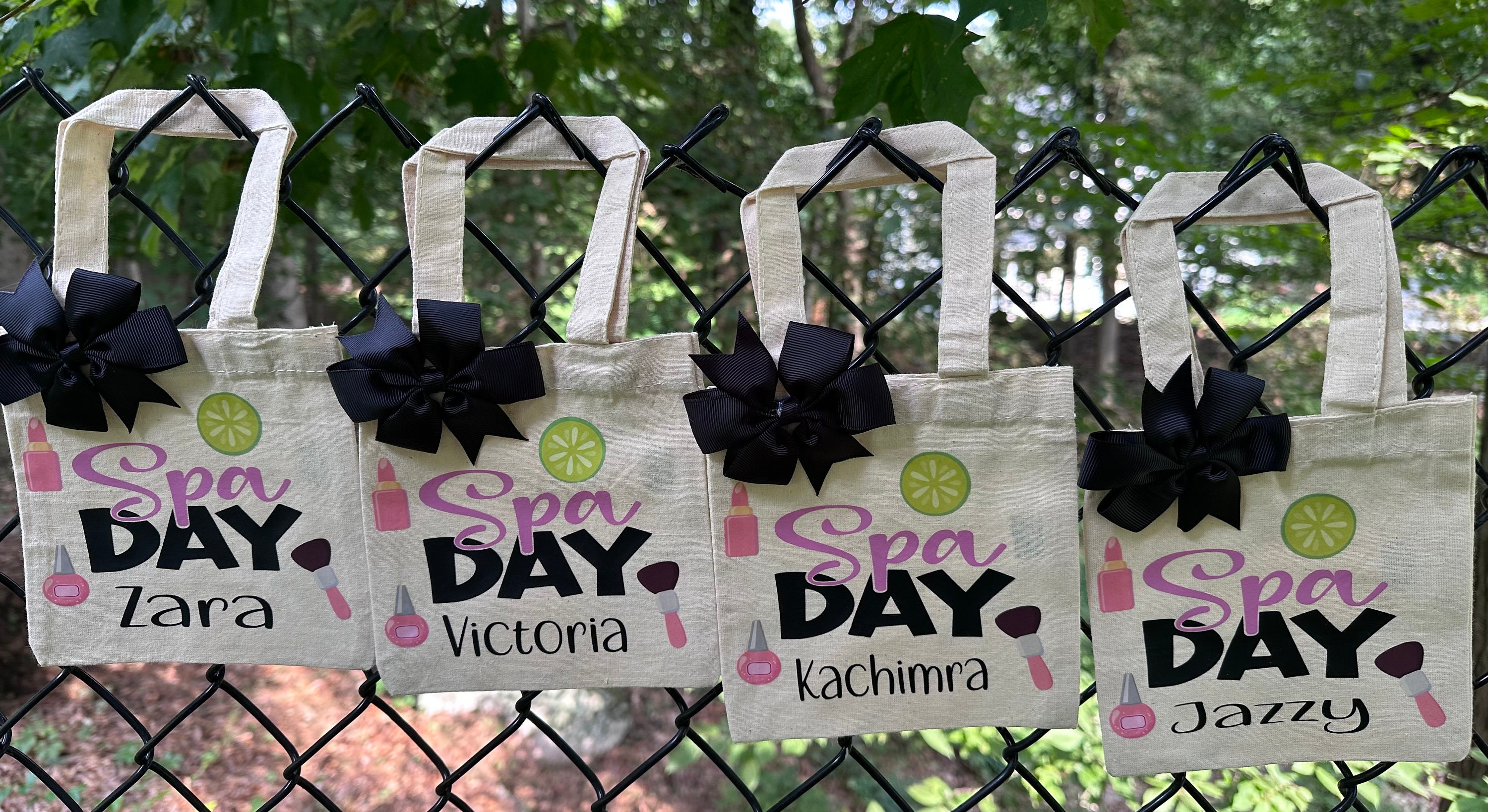Spa Party Favor Bags With Nail Kit /kids Spa Party Favors/ Spa Birthday ...