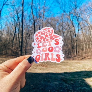 Let's Go Girls Sticker | Western Sticker | Pink Cowgirl Hat | Western ...