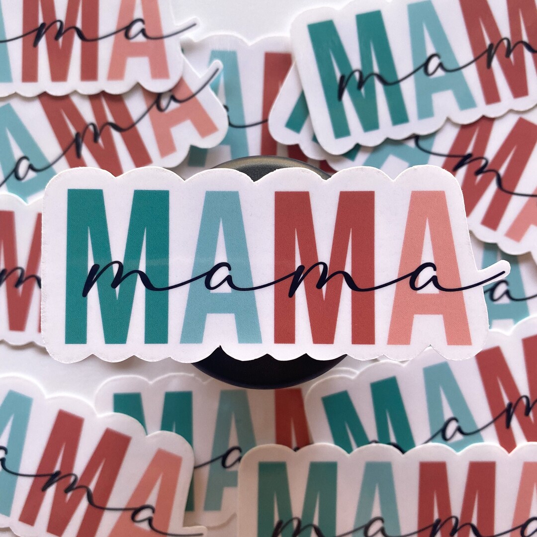 MAMA Sticker Girl Mom Boy Mom Mom of Both Laptop Sticker Water Bottle ...