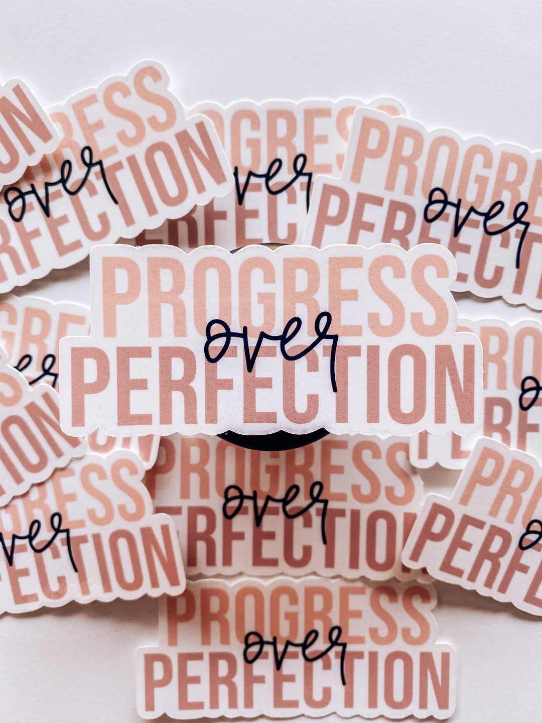 Progress Over Perfection Sticker Positivity Inspirational - Etsy