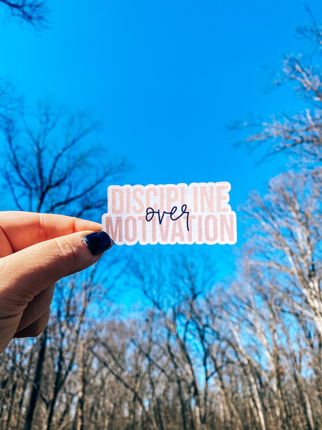 Discipline Over Motivation Sticker | Positivity | Inspirational ...