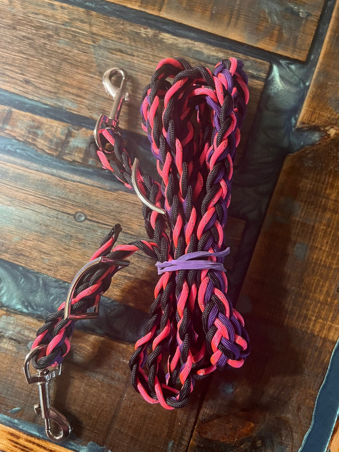 Black Pink and Purple Reins - Etsy