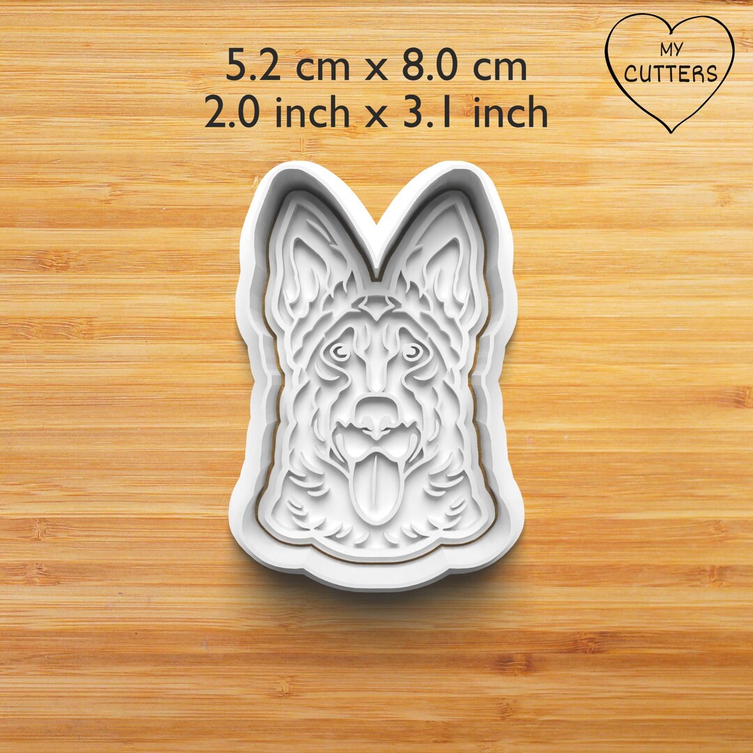 German Shepherd Cookie Cutter With Stamp - Etsy