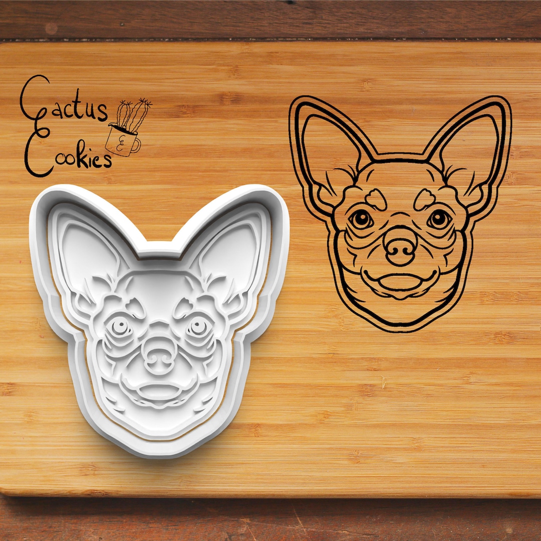 Chihuahua Cookie Cutter With Stamp - Etsy