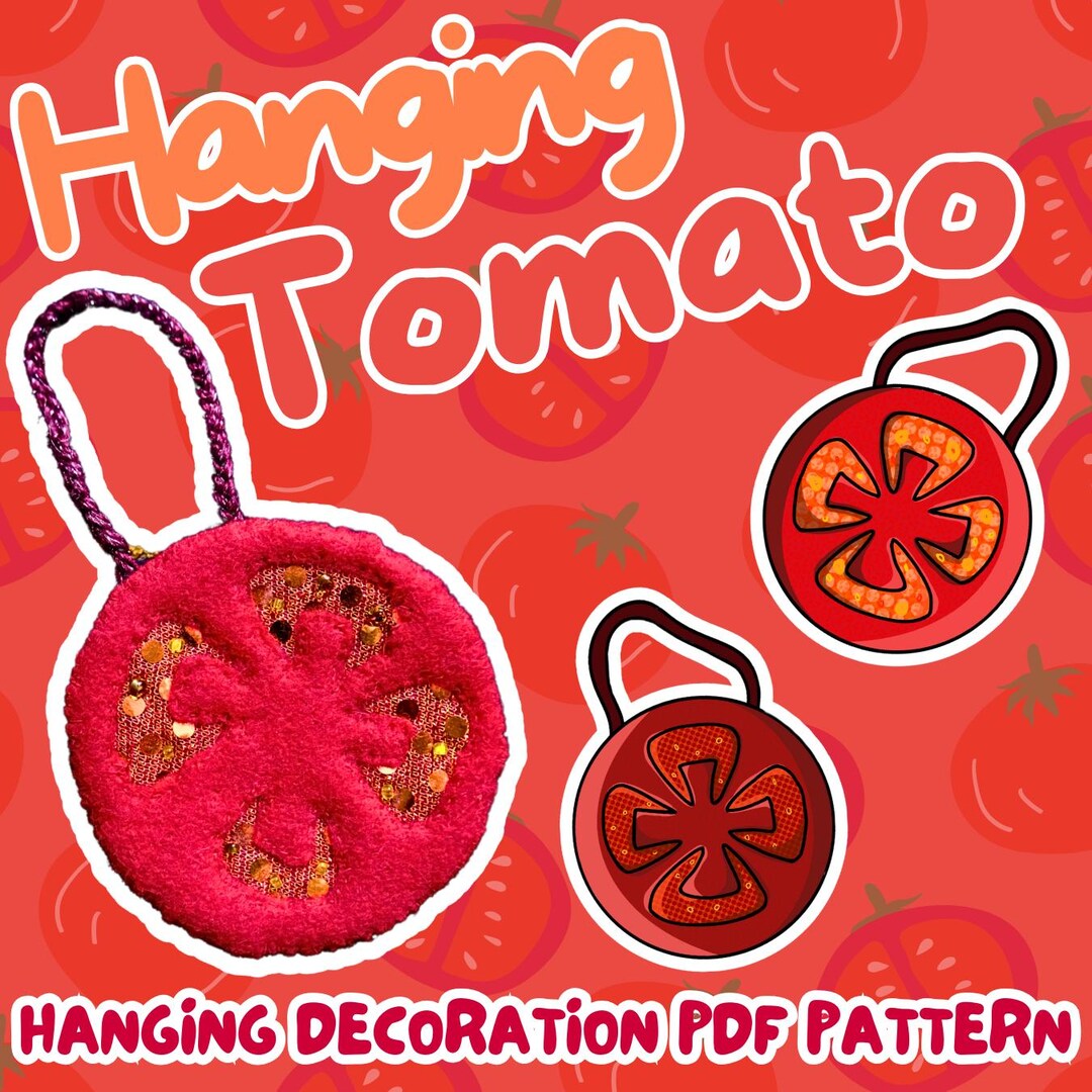 Hanging Tomato Slice Decoration Felt Fruit Sewing Pattern - Etsy