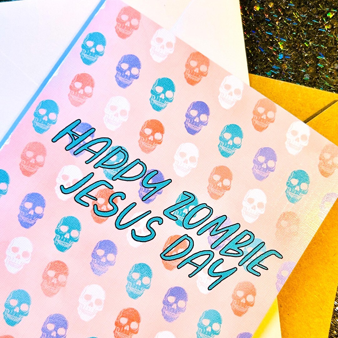 Unique Happy Zombie Jesus Day Greeting Card for Easter Celebrations ...
