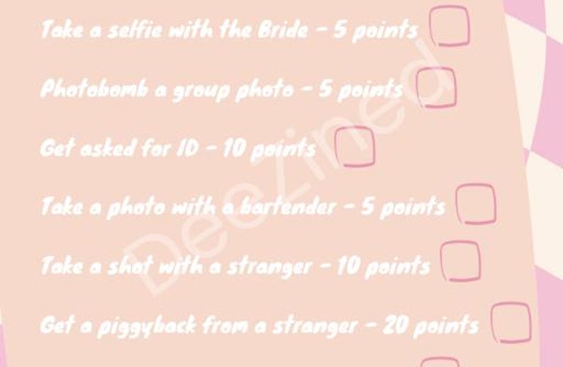 Hen Party Scavenger Hunt Printable | Fun Bachelorette Party Game ...