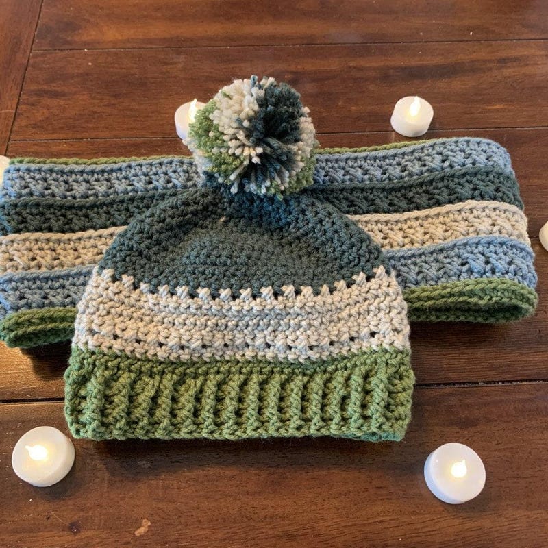 Hat Scarf Combo - Etsy